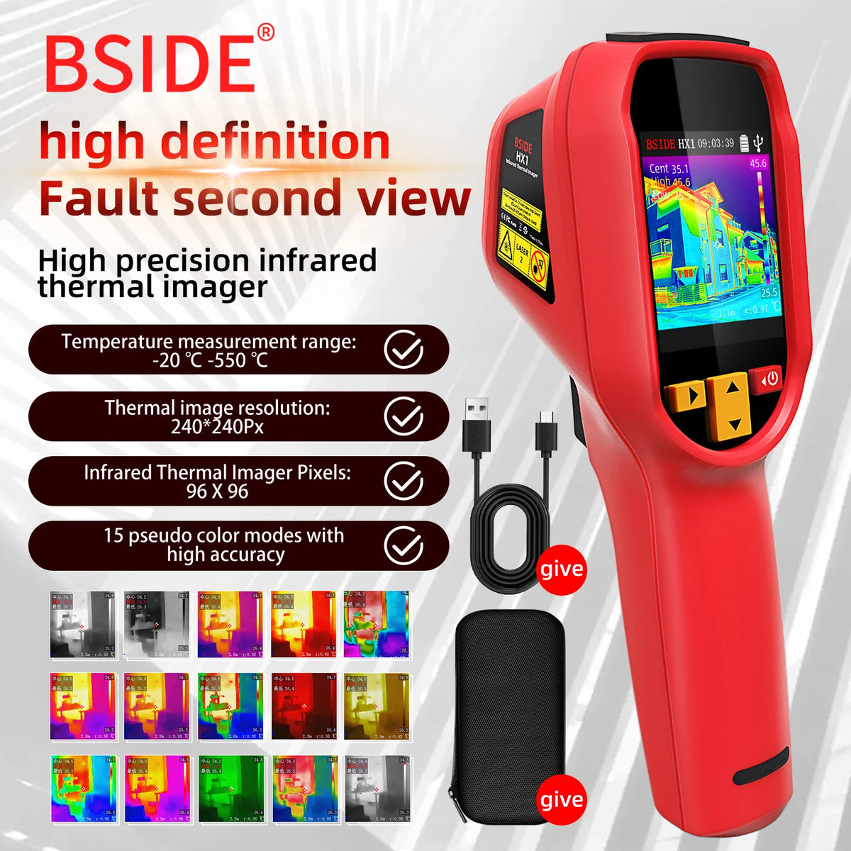 BSIDE Thermal Imager Camera HX1 Laser Thermographic HD Display For Cir – Axon Rewards