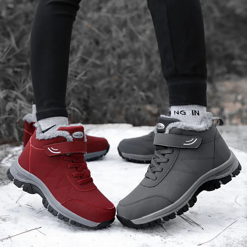 Unisex Lace-up Outdoor Warm Leather Hiking Boots. – Axon Rewards