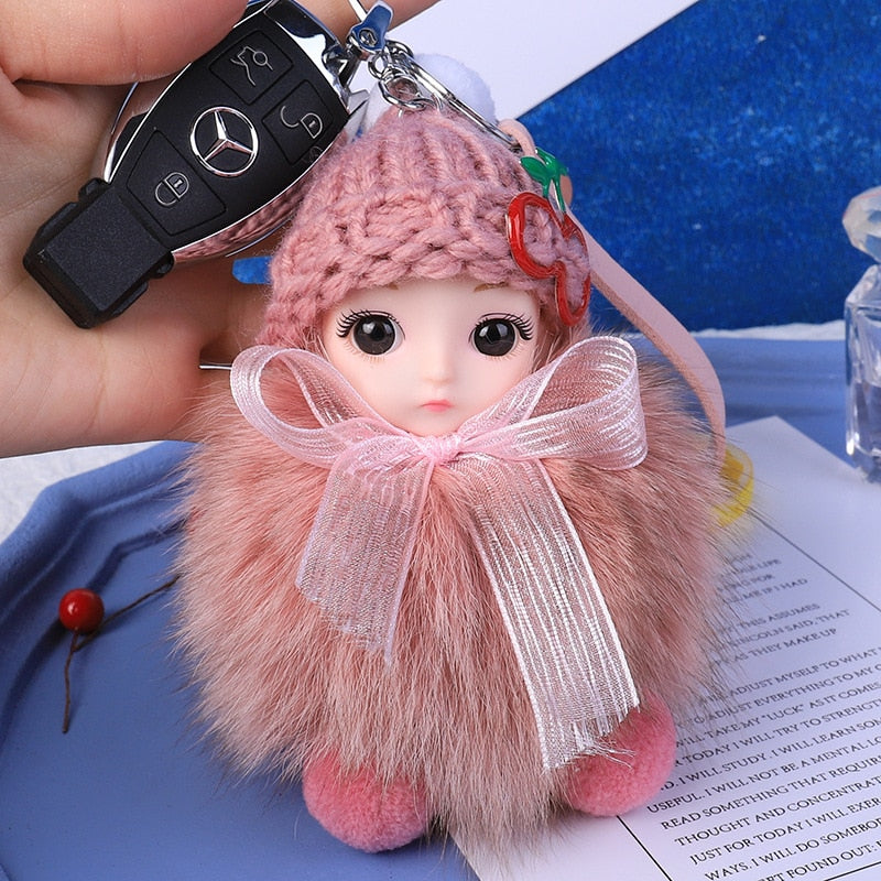 Pompom Cute Fluffy Plush Doll Keychains. – Axon Rewards