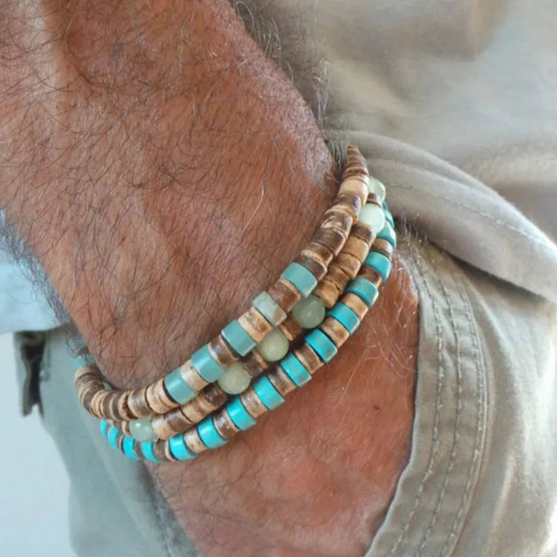 Men's Beaded Stretch Boho Bracelets. – Axon Rewards