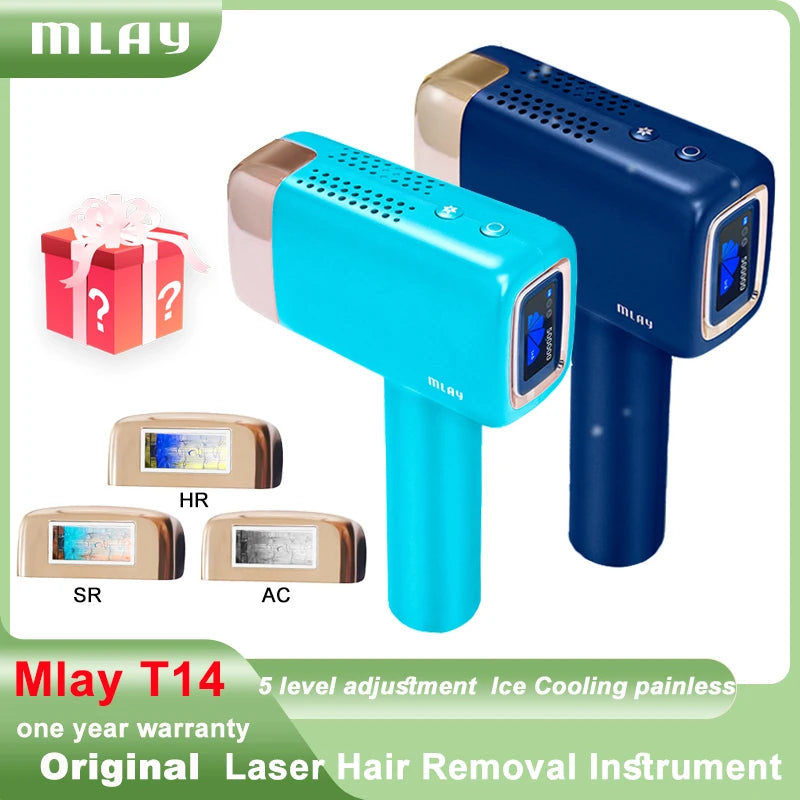 MLAY T14 Laser Hair Removal With IPL Laser Epilator ICE Cold 500000 Fl ...