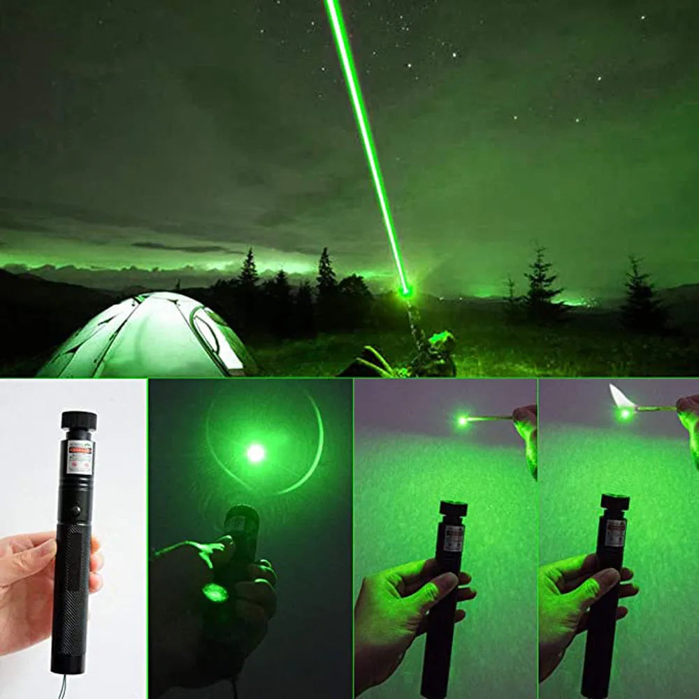 532nm 5mw High Power Green Laser Pointer With Adjustable Focus (Batter ...