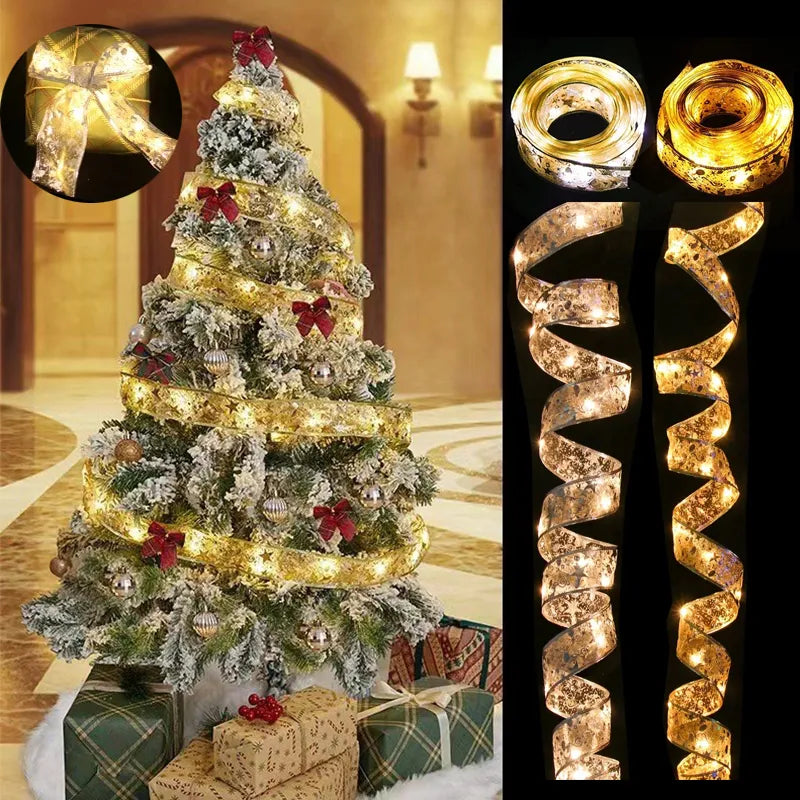 Christmas Ribbon With Battery Fairy Lights. – Axon Rewards