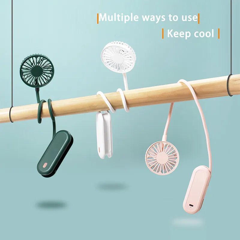 USB Mini Rechargeable Neck Fan. – Axon Rewards