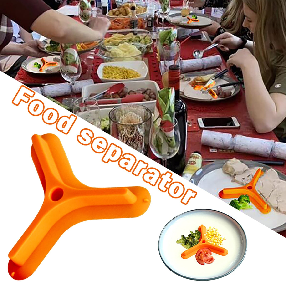 Silicone 3 Product Dinner Divider, Great for Charcuterie boards. – Axon ...